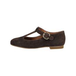Paul Green Damen Riemchenballerina "Paul Green Ballerinas Leder", Gr. 38,5moro, Leder, Schuhe
