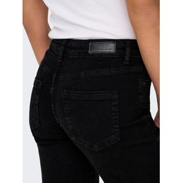 Only Damen Straight-Jeans "ONLBLUSH MID STRAIGHT DNM REA2343 NOOS", schwarz, Gr. XS, unifarben, Denim/Jeans, Obermaterial: 92% Baumwolle, 6%