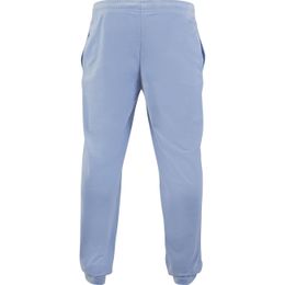 Urban Classics Herren Jogginghose "Urban Classics Velvet Trackpants", blau, Gr. 5XL, unifarben, 93% Polyester, 7% Elasthan, Hosen