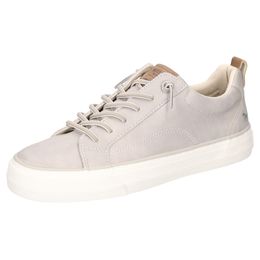 Mustang Shoes Damen Sneaker, Gr. 38, grau, Lederimitat, Schuhe, Freizeitschuh, Halbschuh, zum schlupfen mit Gummizug