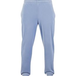 Urban Classics Herren Jogginghose "Urban Classics Velvet Trackpants", blau, Gr. M, unifarben, 93% Polyester, 7% Elasthan, Hosen