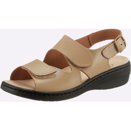 CLASSIC Damen Sandalette, Gr. 39, beige, Glattleder, Schuhe