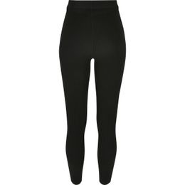 Urban Classics Damen Leggings "Urban Classics Damen Ladies Rib Knit Leggings", schwarz, Gr. XL, unifarben, 35% Polyacryl, 35% Viskose, 30% Polyamid,
