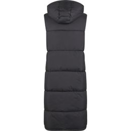 Urban Classics Damen Steppweste "Urban Classics Ladies Long Hooded Puffer Vest", schwarz, Gr. M, 100% Polyester, Westen