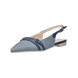 Nero Giardini Damen Ballerina "Nero Giardini Ballerinas Leder/Textil", Gr. 36blau, Leder, Textil, Schuhe