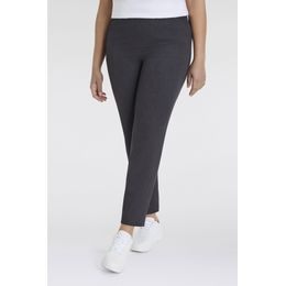 KjBRAND Damen Schlupfhose "Schlupfhose Susie in Bi-Stretch, Kammgarnoptik", grau, Gr. 42, Web, Obermaterial: 63% Polyester, 35% Viskose, 2% Elasthan,