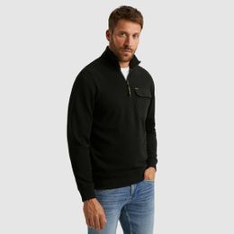 PME-Legend PME LEGEND Herren Troyerschwarz, Gr. M, Feinstrick, Obermaterial: 65% Baumwolle, 27% Polyester, 8% Polyester (Sorona), Pullover, mit Brusttasche