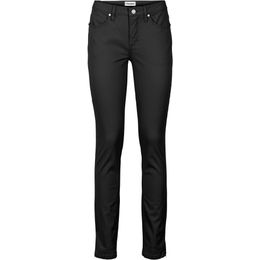 bonprix Damen Skinny-fit-Jeans "Skinny-Jeans Mid Waist, cropped", schwarz, Gr. 40, Obermaterial: 97% Baumwolle, 3% Elasthan, Jeans, Skinny-fit, Mid