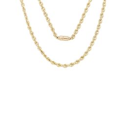 Firetti Damen Goldkette "Schmuck Geschenk Gold 585, Kordelkette, Soprano, facettiert", 50, Gelbgold 585, B: 4mm, gold, Gelbgold 585, B:4mm, Halsketten
