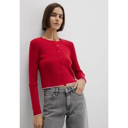 Cardigan Mavi "BUTTON FRONT CARDIGAN", Damen, Gr. L, rot, 53% Viskose, 30% Polyester, 17% Polyamid, normal, ohne Ausschnitt, Strickjacken