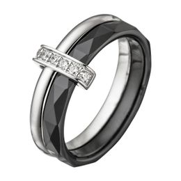 Jobo Damen Fingerring, 54, Keramik Silber 925 (Sterlingsilber), silber, Keramik, Silber 925 (Sterlingsilber), Fingerringe, 925 Silber mit Keramik und