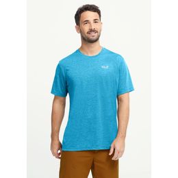 T-Shirt Jack Wolfskin "WILDTRAIL T M", Herren, Gr. M (50), blau (empireblau), Obermaterial: 100% POLYESTER, Shirts T-Shirt