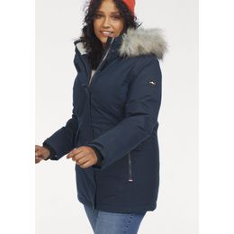 Polarino Damen Funktionsparka, blau, Gr. 44, Obermaterial: 100% Polyester. Besatz: 100% Polyester. Futter: 100% Polyester. Wattierung: 100%