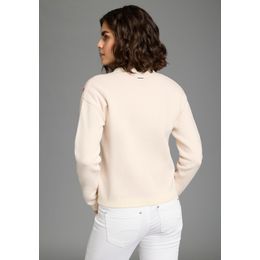 Kangaroos Damen Strickjacke, beige, Gr. 44, Feinstrick, Obermaterial: 50% Viskose, 26% Polyester, 24% Polyamid, Strickjacken, Strickjacke aus