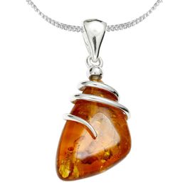 OSTSEE-SCHMUCK Damen Kette mit Anh&auml;nger "- Danica - Silber 925/000 - Bernstein", 42, Silber 925 (Sterlingsilber), silber, Silber 925