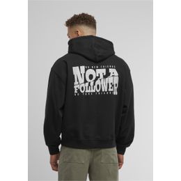 DEF Herren Kapuzenpullover "DEF DEF Not a Follower Hoodie"jet schwarz washed, Gr. M, mehrfarbig, 80% Baumwolle, 20% Polyester, Pullover
