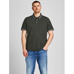 Jack & Jones PlusSize Herren Poloshirt "Paulus Polo", gr&uuml;n, Gr. XXL, JACK & JONES PLUSSIZE, unifarben, Piqu&eacute;, Obermaterial: 100% Baumwolle, Shirts, bis Gr&ouml;&szlig;e 6XL