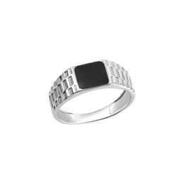 Vivance Damen Fingerring "925/- Sterling Silber rhodiniert Lack schwarz", 019 (60,0), Silber 925 (Sterlingsilber), wei&szlig;, Silber 925 (Sterlingsilber),