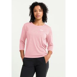 Jack Wolfskin Damen 3/4-Arm-Shirt "WILDTRAIL 3 4 W"rosegarden, Gr. XL, Obermaterial: 100% POLYESTER, Shirts