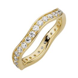 OROLINO Damen Fingerring "333/- Gelbgold glanz synth. Zirkonia", 058 (18,5), Gold, gelb, Gold, Fingerringe