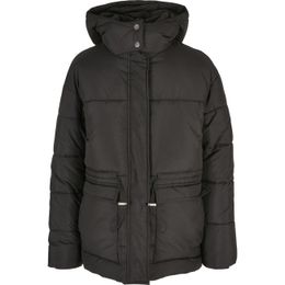 Urban Classics Damen Winterjacke "Urban Classics Damen Ladies Waisted Puffer Jacket"schwarz, Gr. XS, unifarben, 100% Polyamid, Jacken