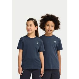 Jack Wolfskin M&auml;dchen T-Shirt "PAW T K"paw, midnightsky, Gr. 116, Obermaterial: 100% BAUMWOLLE, Shirts