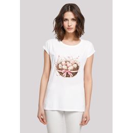 F4NT4STIC Damen T-Shirt "Osterei Nest Korb Dekor", wei&szlig;, Gr. XL, Obermaterial: 100% Baumwolle, Shirts, Premium Qualit&auml;t