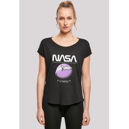 F4NT4STIC Damen T-Shirt "Long Cut T-Shirt 'NASA Shuttle Orbit'", schwarz, Gr. XXL, Obermaterial: 100% Baumwolle, Shirts, Damen,Premium