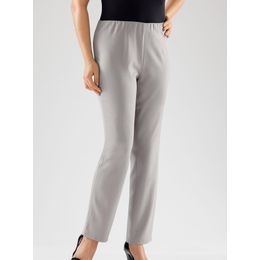 Classic Basics Damen Stretch-Hose, grau, Gr. 21, unifarben, 64% Polyester, 34% Viskose, 2% Elasthan, Hosen
