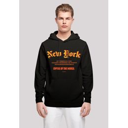 F4NT4STIC Herren Kapuzenpullover "New York HOODIE", schwarz, Gr. M, Obermaterial: 50% Baumwolle, 50% Polyester, Pullover, Print