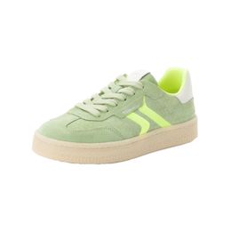 Tamaris Damen Plateausneaker "Tamaris Sneaker Veloursleder", Gr. 37sage, Veloursleder, Schuhe
