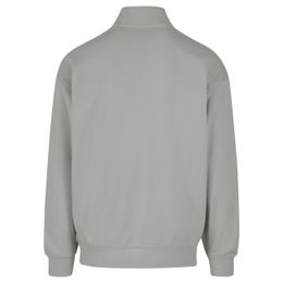 DEF Herren Sweater "DEF DEF Zipper Crewneck", grau, Gr. M, unifarben, 80% Baumwolle, 20% Polyester, Sweatshirts