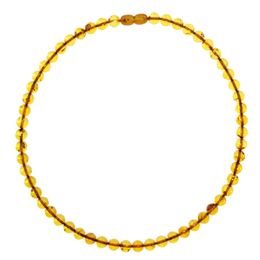 OSTSEE-SCHMUCK Damen Kette ohne Anh&auml;nger "- Kugel 8 mm - Bernstein -", 42, Bernstein, braun, Bernstein, Halsketten