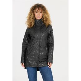 WEATHER REPORT Damen Regenjacke "Sunrise", schwarz, Gr. 46, bedruckt, 100% Polyester, Jacken, in wasserdichter Qualit&auml;t