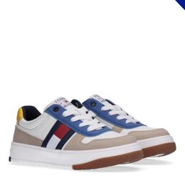 Tommy Hilfiger M&auml;dchen Sneaker, Gr. 37, beige, Synthetik, Schuhe, Retro Sneaker, Freizeitschuh mit Rei&szlig;verschluss