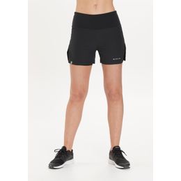 ELITE LAB Damen Shorts "Run Elite X1", schwarz, Gr. 44, unifarben, 86% Polyester, 14% Elasthan, Hosen, mit integrierter Tight