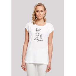 F4NT4STIC Damen T-Shirt "Winter Christmas Deer", wei&szlig;, Gr. S, Obermaterial: 100% Baumwolle, Shirts, Premium Qualit&auml;t, Rock-Musik, Band