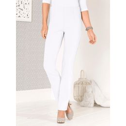 Classic Basics Damen Stretch-Hose, wei&szlig;, Gr. 25, unifarben, 91% Polyester, 6% Viskose, 3% Elasthan, Hosen