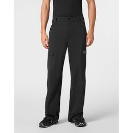 Plein Sport Herren Cargohose "Scratch", schwarz, Gr. 4XL, Obermaterial: 89% Polyamid, 11% Elasthan, Hosen