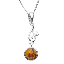 OSTSEE-SCHMUCK Damen Kette mit Anh&auml;nger "- Hanne - Silber 925/000 - Bernstein", 42, Silber 925 (Sterlingsilber), silber, Silber 925 (Sterlingsilber),