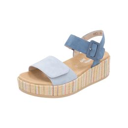 Remonte Damen Riemchensandale "Remonte Sandalen Leder", Gr. 40, blau, Leder, Schuhe