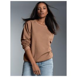 TRIGEMA Damen Sweatshirt "TRIGEMA Sweatshirt in Waffeloptik", braun, Gr. S, Piqu&eacute;, 100% Baumwolle, Sweatshirts