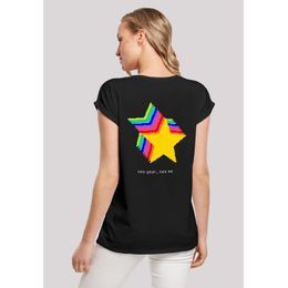 F4NT4STIC Damen T-Shirt "SIlvester Party Happy People Only", schwarz, Gr. 5XL, Obermaterial: 100% Baumwolle, Shirts, Print