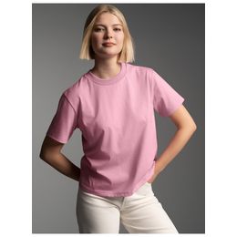 TRIGEMA Damen T-Shirt "TRIGEMA Relaxed Fit T-Shirt", lila, Basic, Gr. L, 100% Baumwolle, Shirts