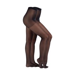 s.Oliver Damen Feinstrumpfhose "Strumpfhose 2er Pack", Gr. 42, schwarz, 90% Polyamid, 10% Elasthan, Strumpfhosen