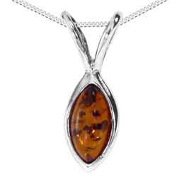 OSTSEE-SCHMUCK Damen Kette mit Anh&auml;nger "- Radka - Silber 925/000 - Bernstein", 40, Silber 925 (Sterlingsilber), silber, Silber 925 (Sterlingsilber),
