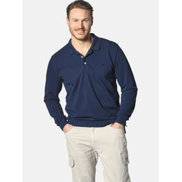 Jan Vanderstorm Herren Langarm-Poloshirt "Langarm-Poloshirt ELLIS", blau, Gr. 4XL, Obermaterial: 100% Baumwolle CO., Shirts