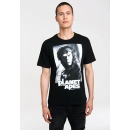 logoshirt Damen T-Shirt "Planet der Affen", schwarz-wei&szlig;, Gr. M, bedruckt, 100% Baumwolle, Shirts, mit gro&szlig;em Frontprint
