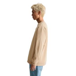 Marc O'Polo Herren Sweatshirt "aus weichem Bio-Baumwoll-Sweat"frosty sand, Gr. M, MARC O'POLO DENIM, unifarben, Obermaterial: 100% Baumwolle, Sweatshirts