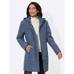 Casual Looks Damen Steppjacke, blau, Gr. 36, unifarben, 100% Polyester, Wattierung:100% Polyester, Jacken
